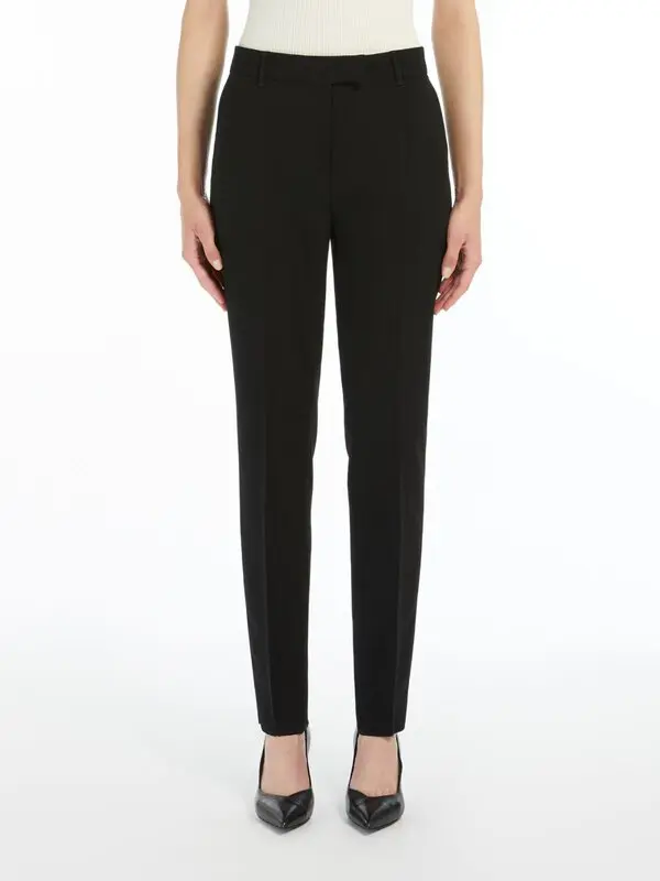 Max Mara Straight-fit Cady Trousers - Black