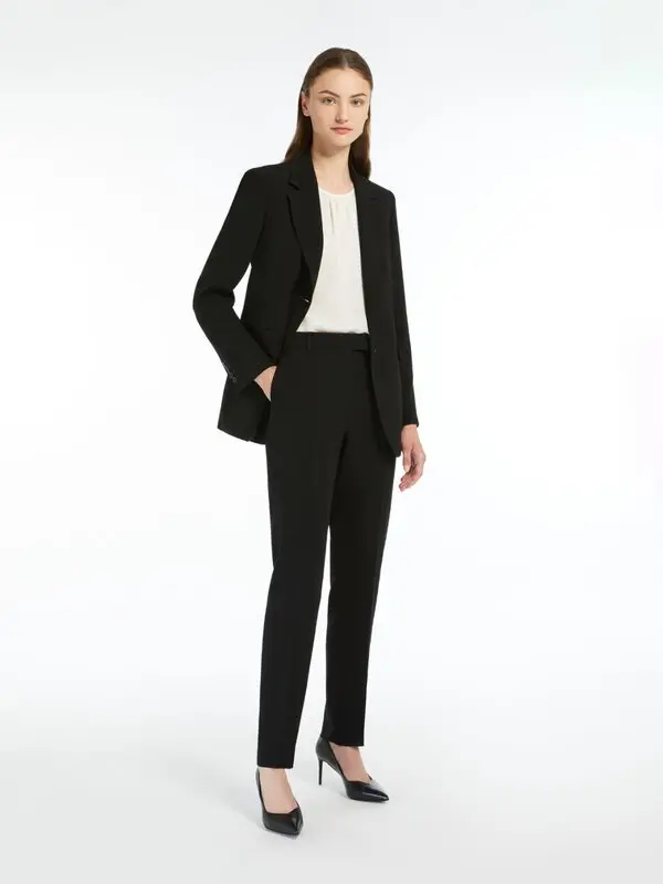 Max Mara Straight-fit Cady Trousers - Black