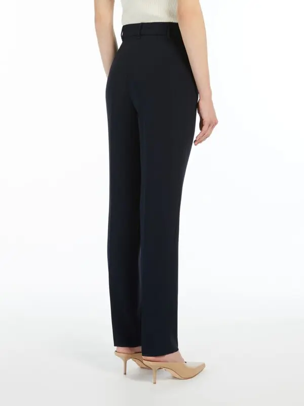 Max Mara Straight-fit Cady Trousers - Navy