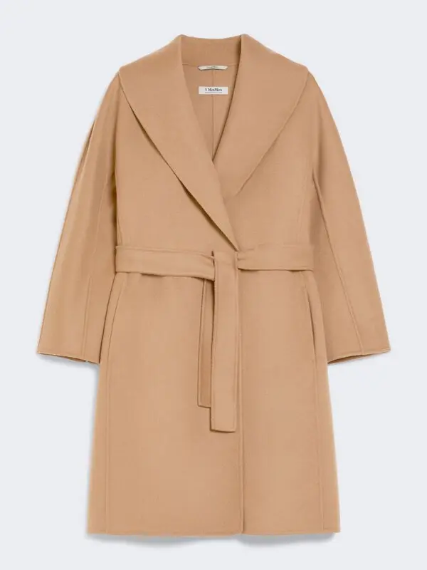 Max Mara Double-faced Wool Robe Coat - Camel