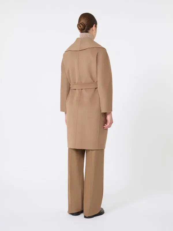 Max Mara Double-faced Wool Robe Coat - Camel