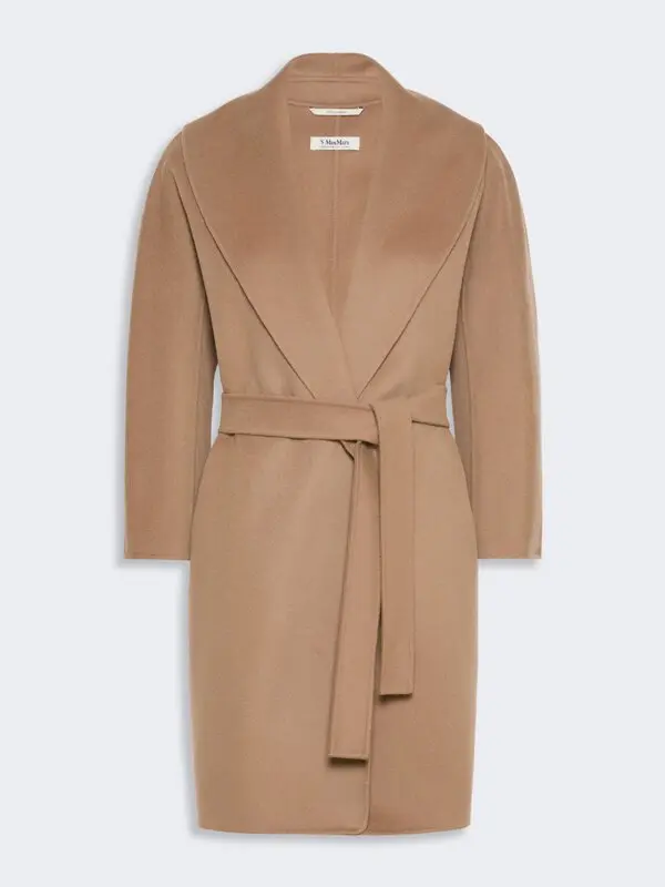 Max Mara Double-faced Wool Robe Coat - Camel