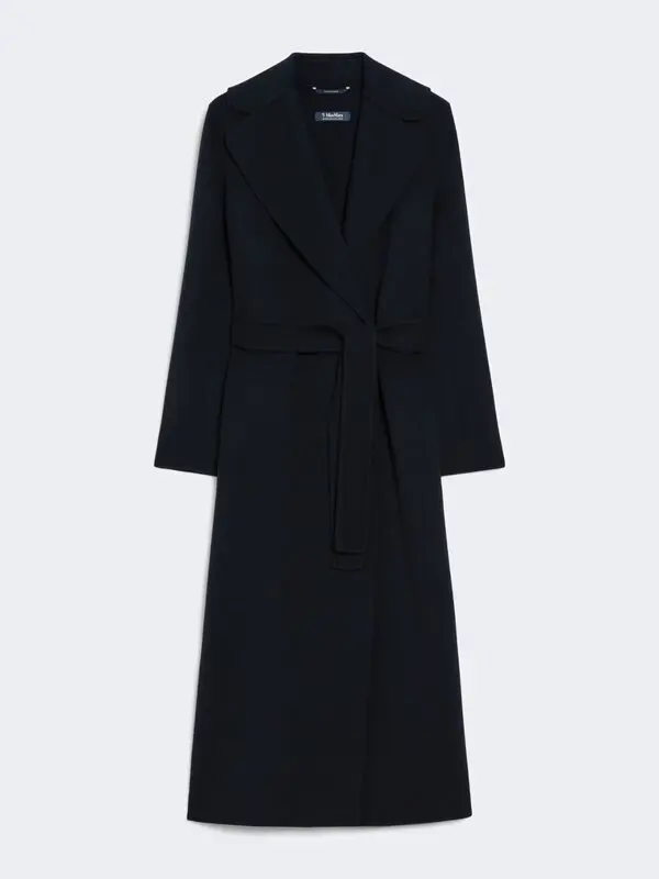 Max Mara Wool Drap Wrap Coat - Midnightblue