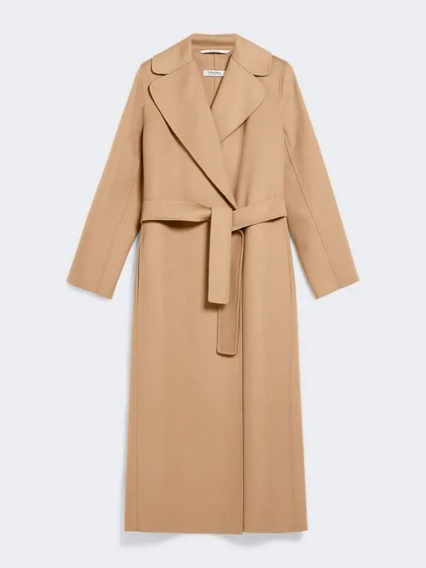 Max Mara Wool Drap Wrap Coat - Camel