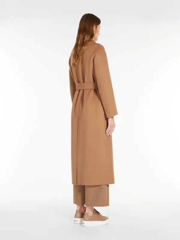 Max Mara Wool Drap Wrap Coat - Camel