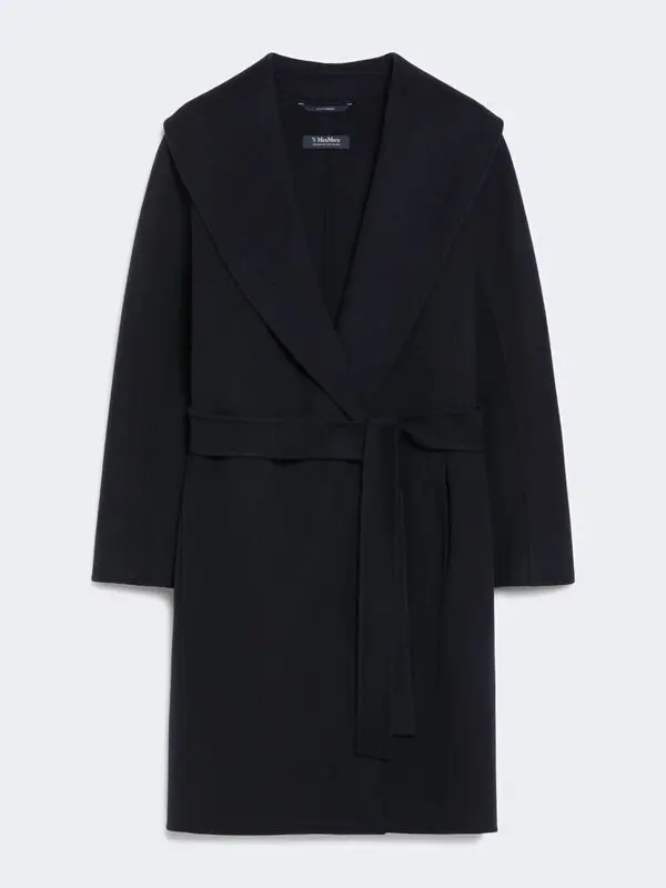 Max Mara Double-faced Wool Robe Coat - Midnightblue