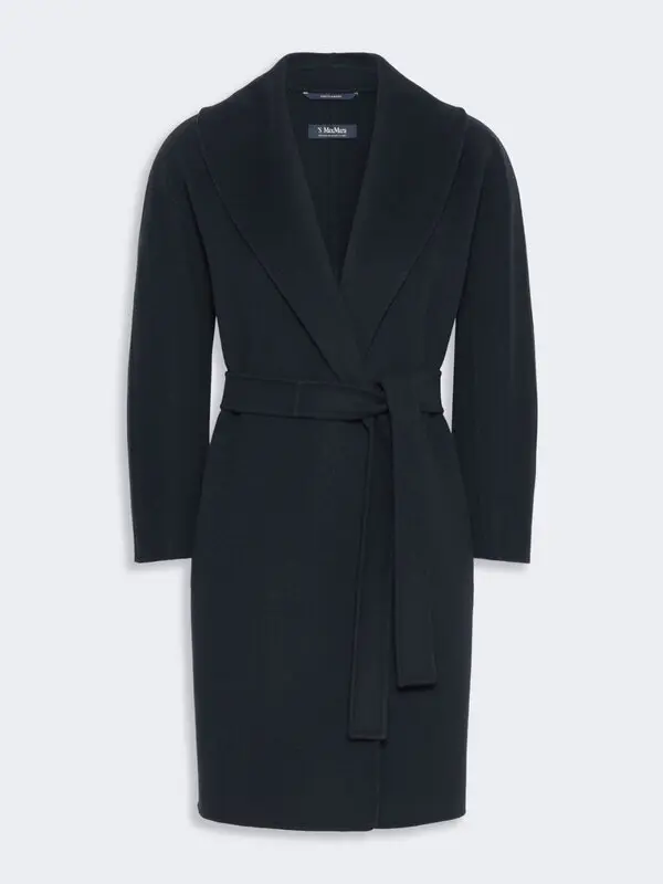Max Mara Double-faced Wool Robe Coat - Midnightblue