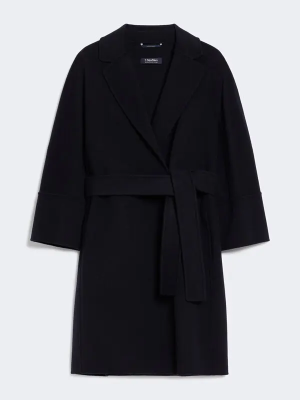 Max Mara Short Double-faced Wool Coat - Midnightblue