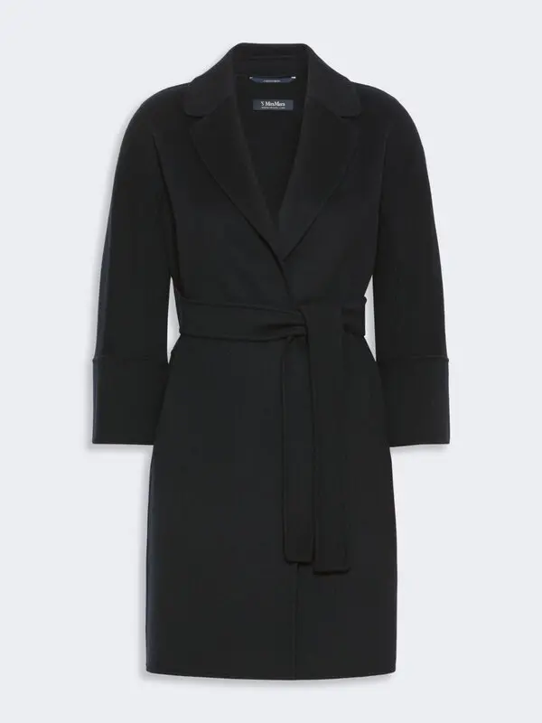 Max Mara Short Double-faced Wool Coat - Midnightblue