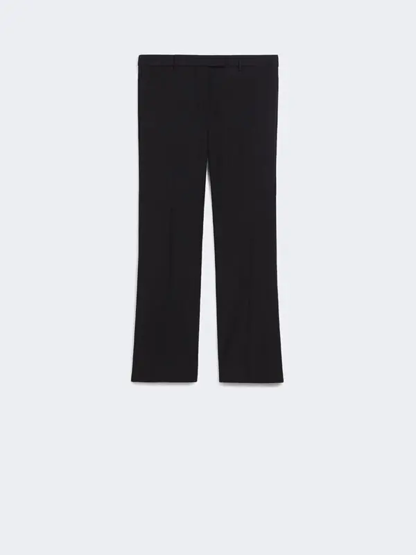 Max Mara Stretch Cotton-blend Trousers - Black