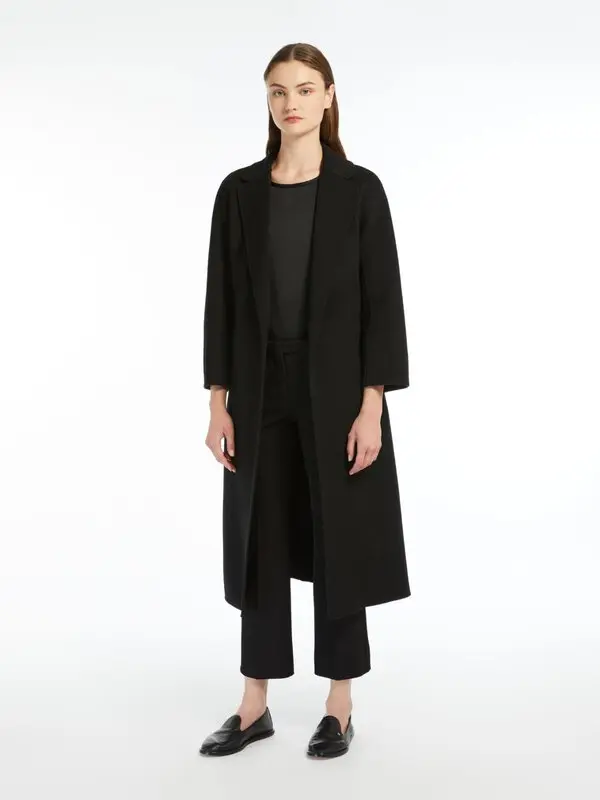 Max Mara Stretch Cotton-blend Trousers - Black