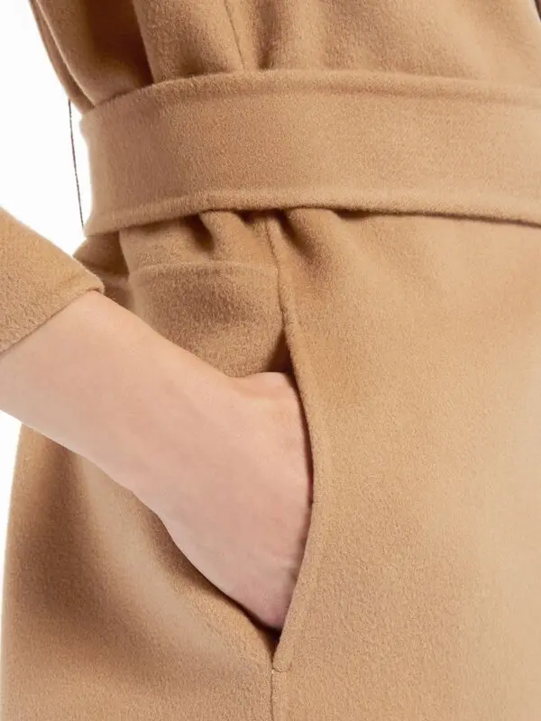 Max Mara Short Double-faced Wool Coat - Camel