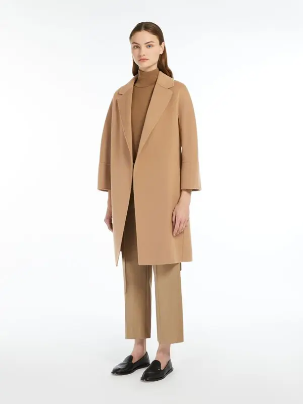 Max Mara Short Double-faced Wool Coat - Camel