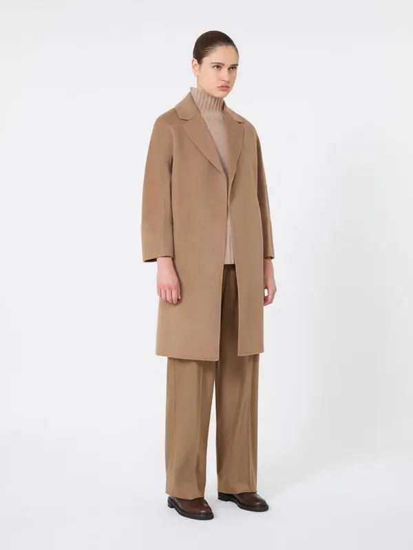 Max Mara Short Double-faced Wool Coat - Camel