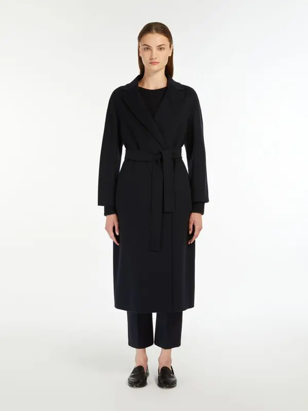 Max Mara Wool Broadcloth Midi Coat - Midnightblue