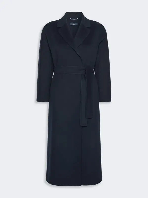 Max Mara Wool Broadcloth Midi Coat - Midnightblue