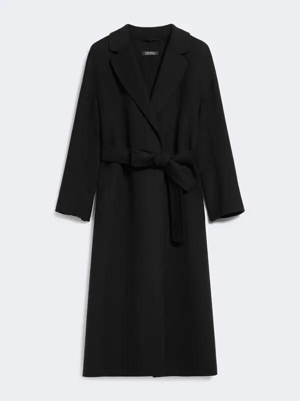Max Mara Wool Broadcloth Midi Coat - Black