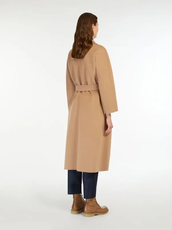 Max Mara Wool Broadcloth Midi Coat - Camel