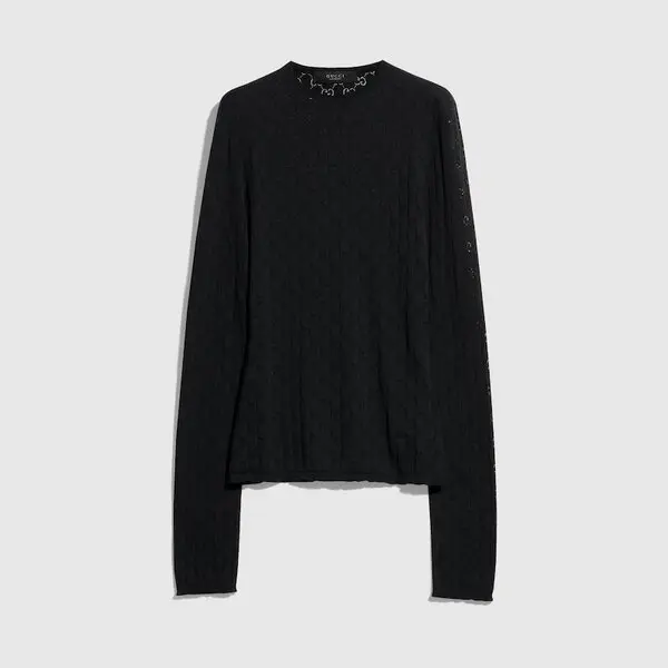 Gucci Gg Cotton Devoré T-shirt - Black
