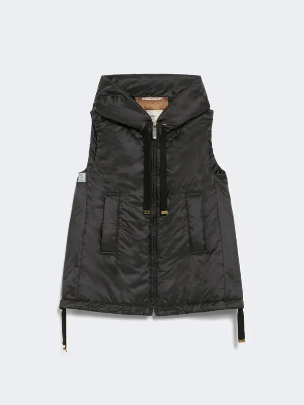 Max Mara Padded Water-repellent Hooded Gilet - Black
