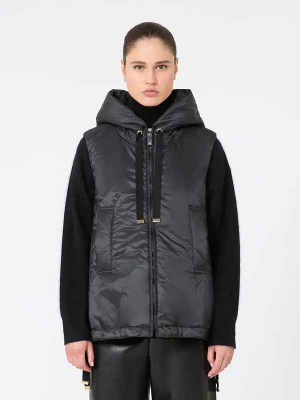 Max Mara Padded Water-repellent Hooded Gilet - Black