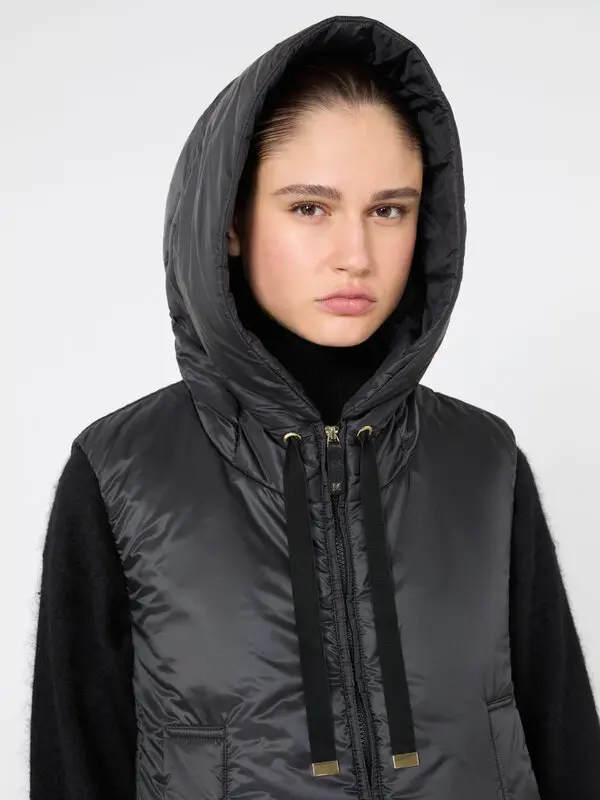 Max Mara Padded Water-repellent Hooded Gilet - Black