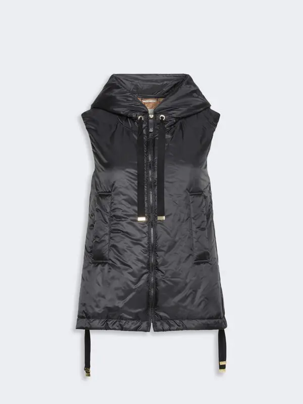 Max Mara Padded Water-repellent Hooded Gilet - Black
