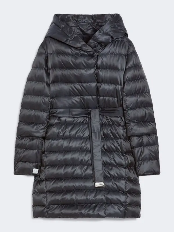 Max Mara Reversible Down Jacket In Water-repellent Satin - Midnightblue