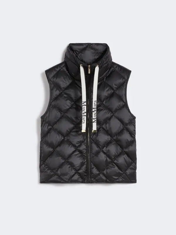 Max Mara Diamond-patterned Padded Gilet - Black
