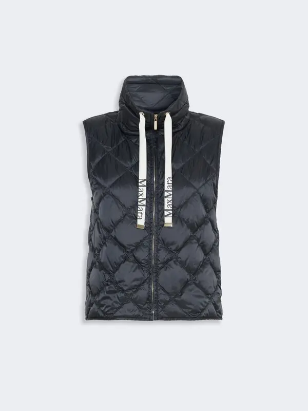 Max Mara Diamond-patterned Padded Gilet - Black