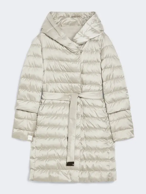 Max Mara Reversible Down Jacket In Water-repellent Satin - Light