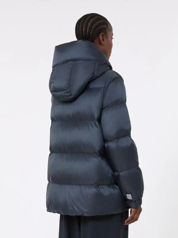 Max Mara Water-repellent Puffer Jacket With Drawstring Hood - Midnightblue