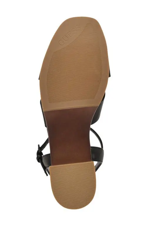 Guess Ankle Strap Platform Sandal - Black