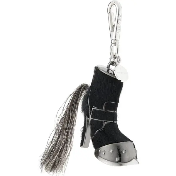 Alexander McQueen Hoof Boot Bag Charm - Black/silver
