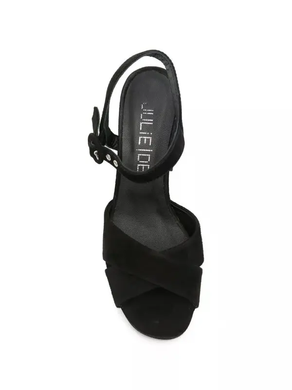 JULIE DEE Crossover-strap Platform Sandals