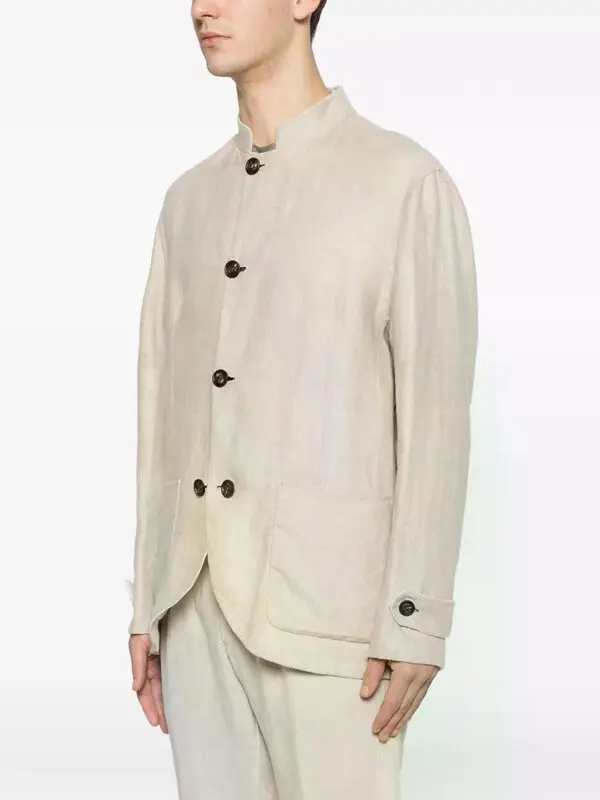 Eleventy Reversible Button-up Jacket - Neutrals