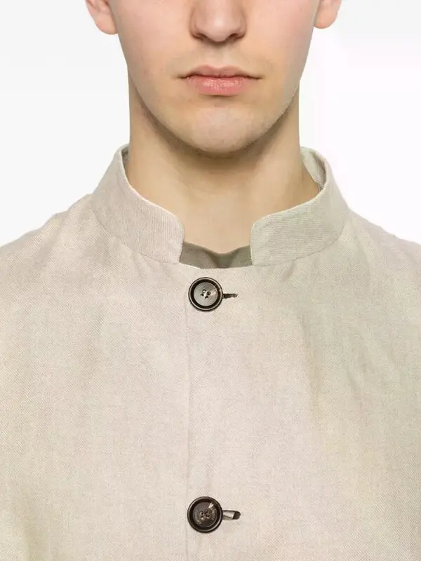 Eleventy Reversible Button-up Jacket - Neutrals
