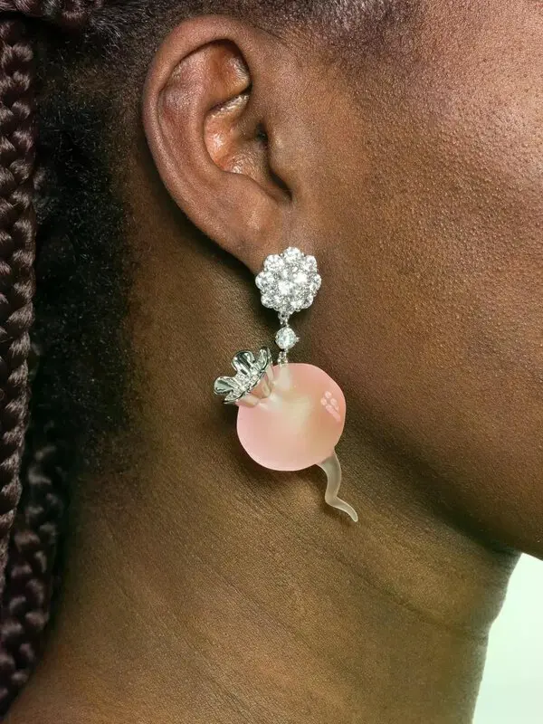 YVMIN Flower-embellished Drop Earrings