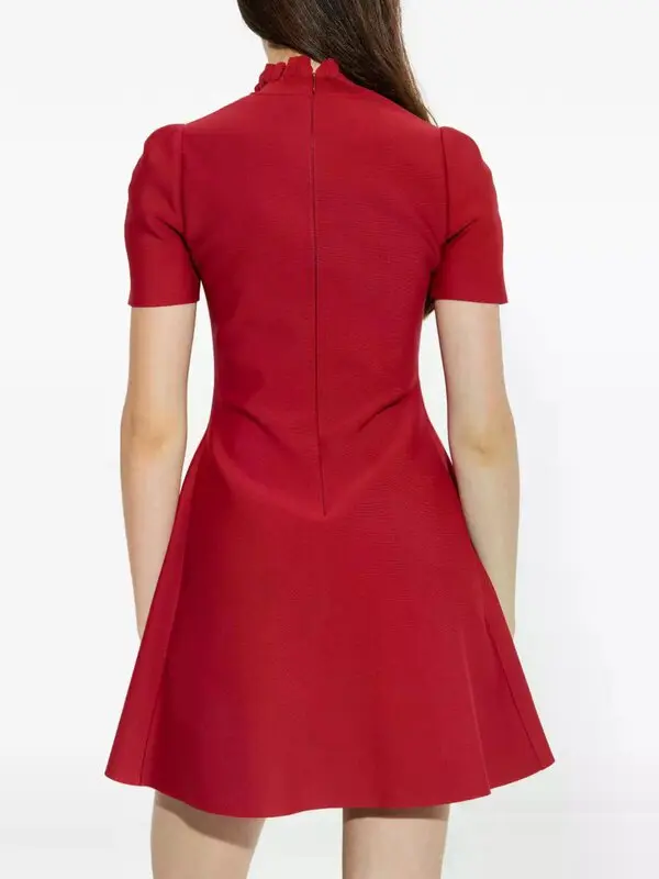 Alexander McQueen Ruffled-neck Mini Dress