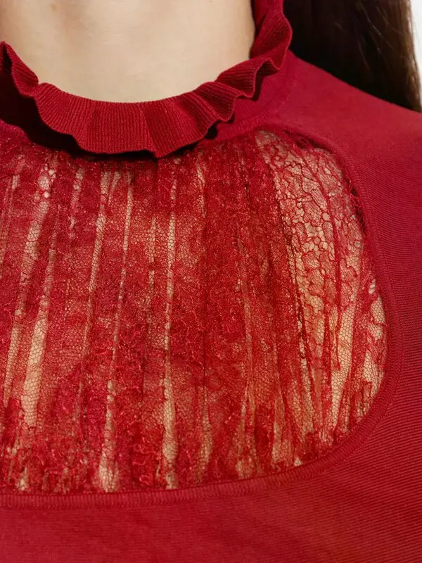 Alexander McQueen Ruffled-neck Mini Dress