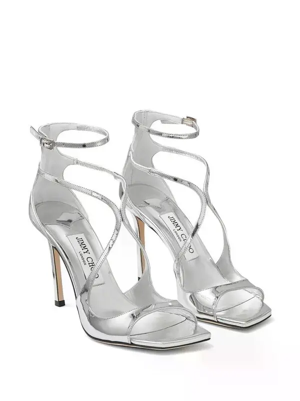 JIMMY CHOO Azia T-strap Square-toe Sandals
