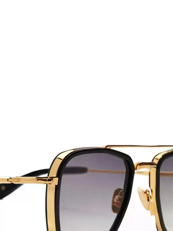 JOHN DALIA Kaï Square-frame Sunglasses - Black