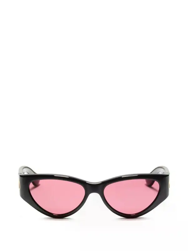 Valentino Garavani Cat-eye Acetate Sunglasses With Gold Tone Vlogo - Black