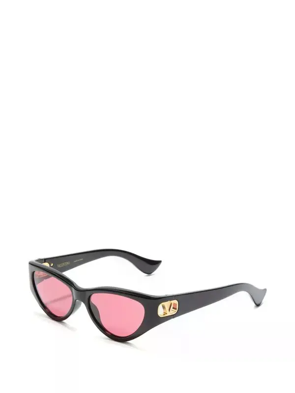 Valentino Garavani Cat-eye Acetate Sunglasses With Gold Tone Vlogo