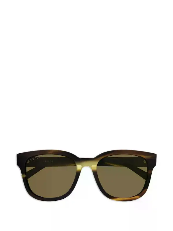 Gucci Logo-detail Sunglasses - Brown