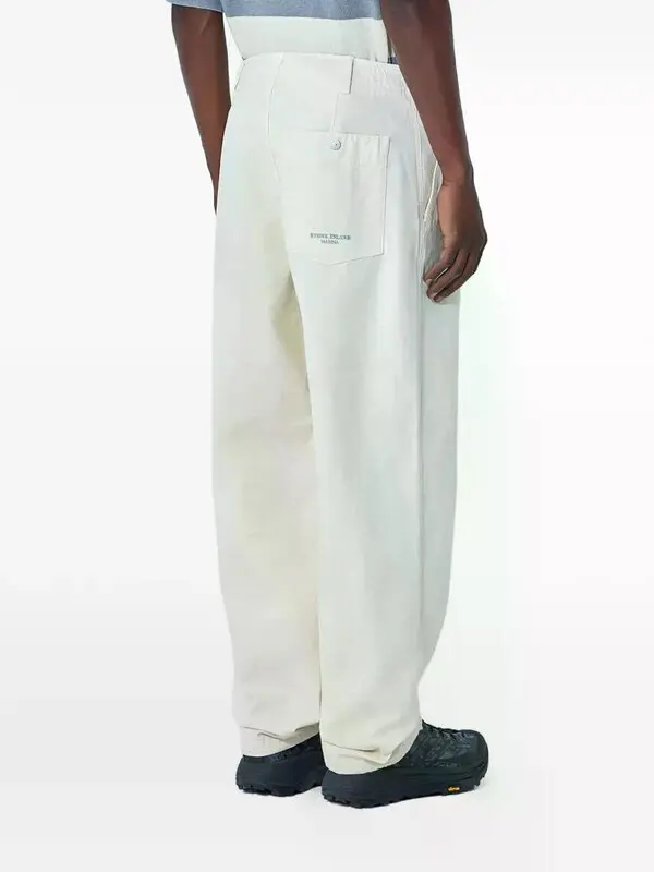 Stone Island Off-white Cotton Cargo Trousers