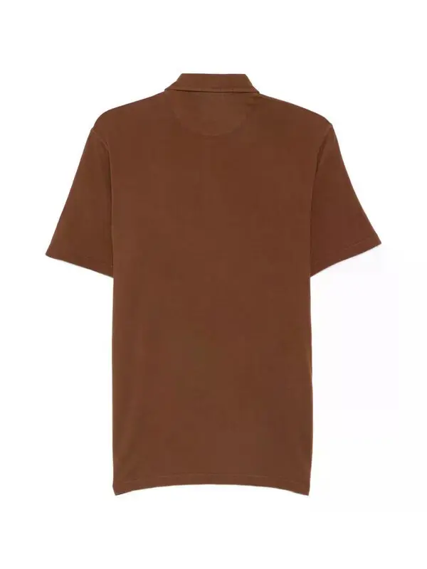 Fedeli Buttoned Polo Shirt - Brown