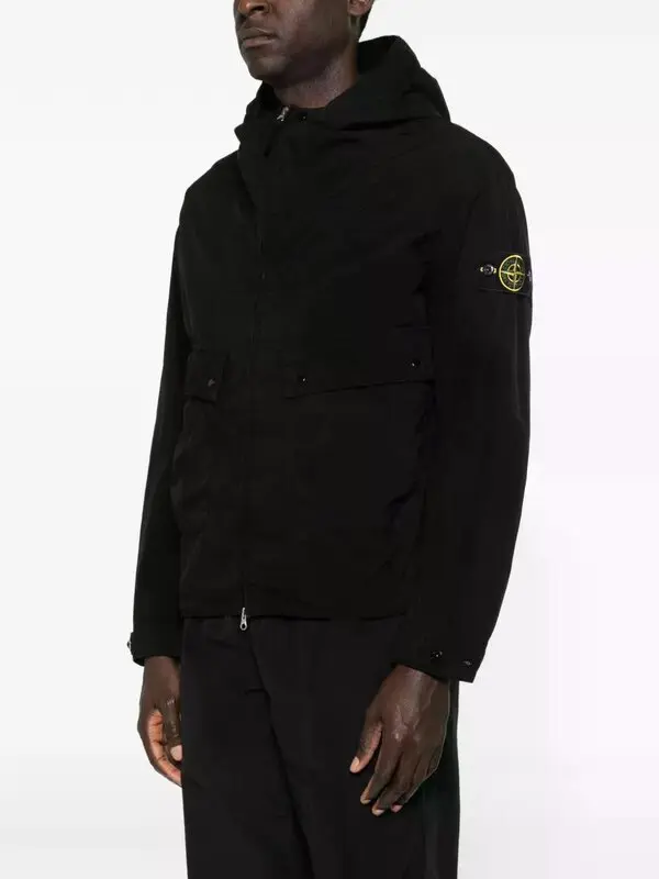 Stone Island Hooded Pocket Jacket - Black