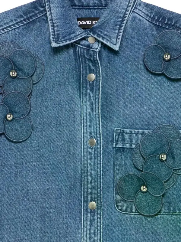 David Koma Floral-appliqué Shirt