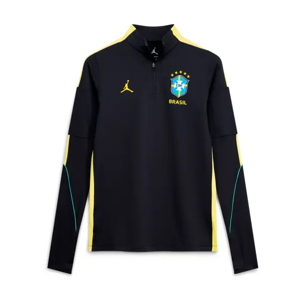JORDAN Brazil Strike Dri-fit Soccer Knit Drill Top - Black